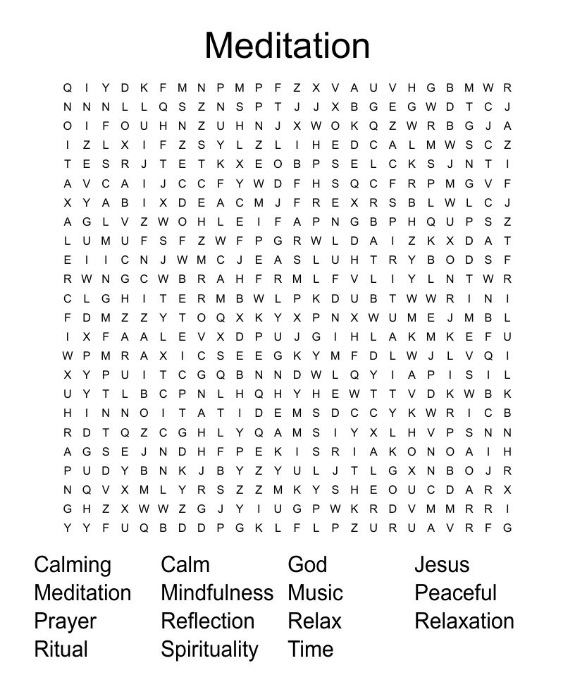 44 Word Search Puzzles for Meditation and Manifestation - Etsy