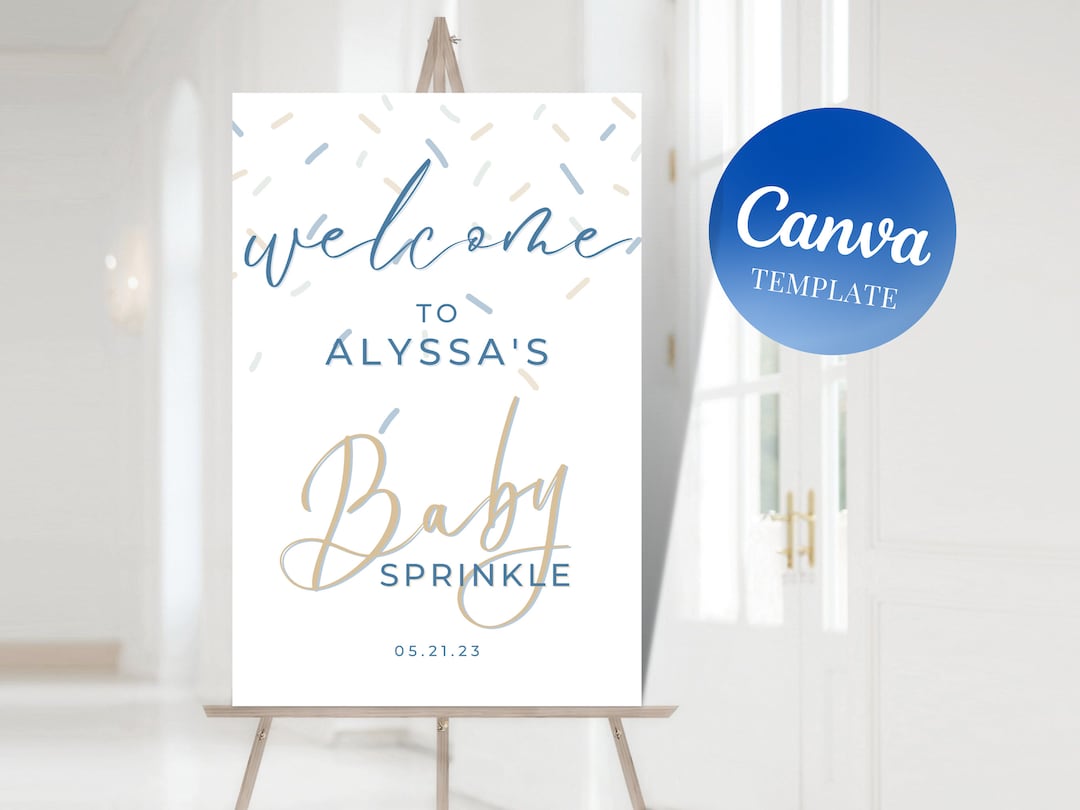 Baby Sprinkle Welcome Sign, Sprinkles Welcome Sign, Instant Download ...