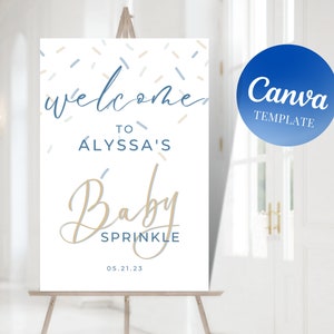 Baby Sprinkle Welcome Sign, Sprinkles Welcome Sign, Instant Download ...