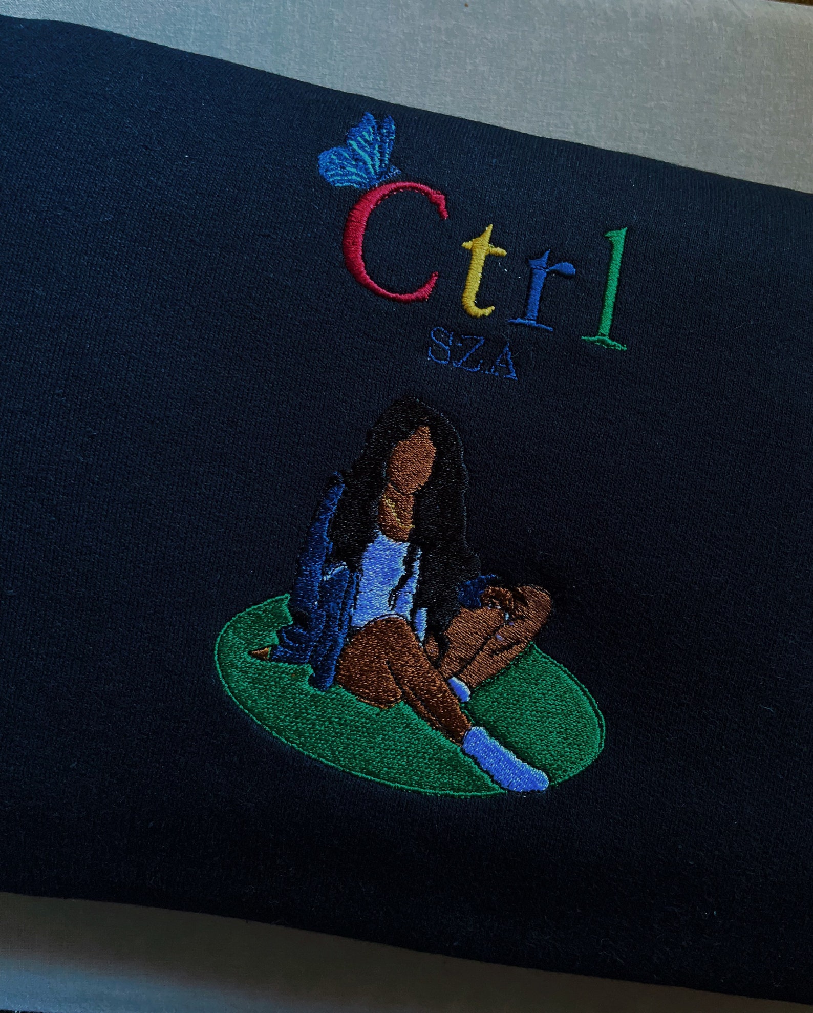 Sza Ctrl Embroidered Sweater, Sza Sweater, Sza Ctrl, Sza Gifts - Etsy