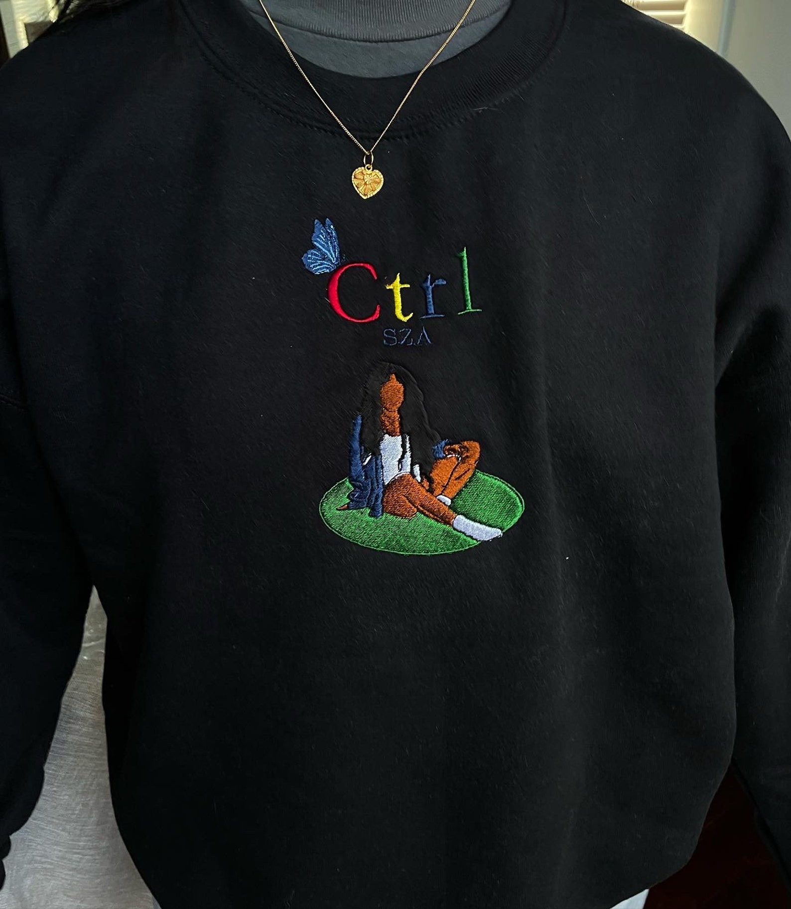 Sza Ctrl Embroidered Sweater, Sza Sweater, Sza Ctrl, Sza Gifts - Etsy