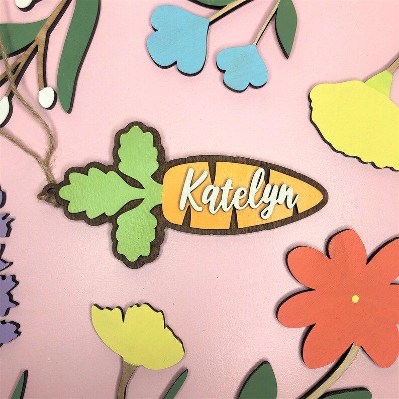 Custom Easter Basket Carrot Name Tag Personalized Name Tag - Etsy