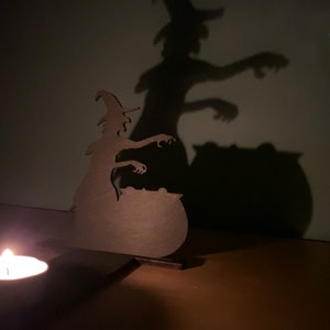 Witch Shadow Caster Halloween Decor Indoor Halloween Decoration Spooky ...