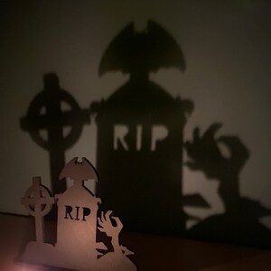 Tombstone Shadow Caster Halloween Decor Indoor Halloween Decoration ...