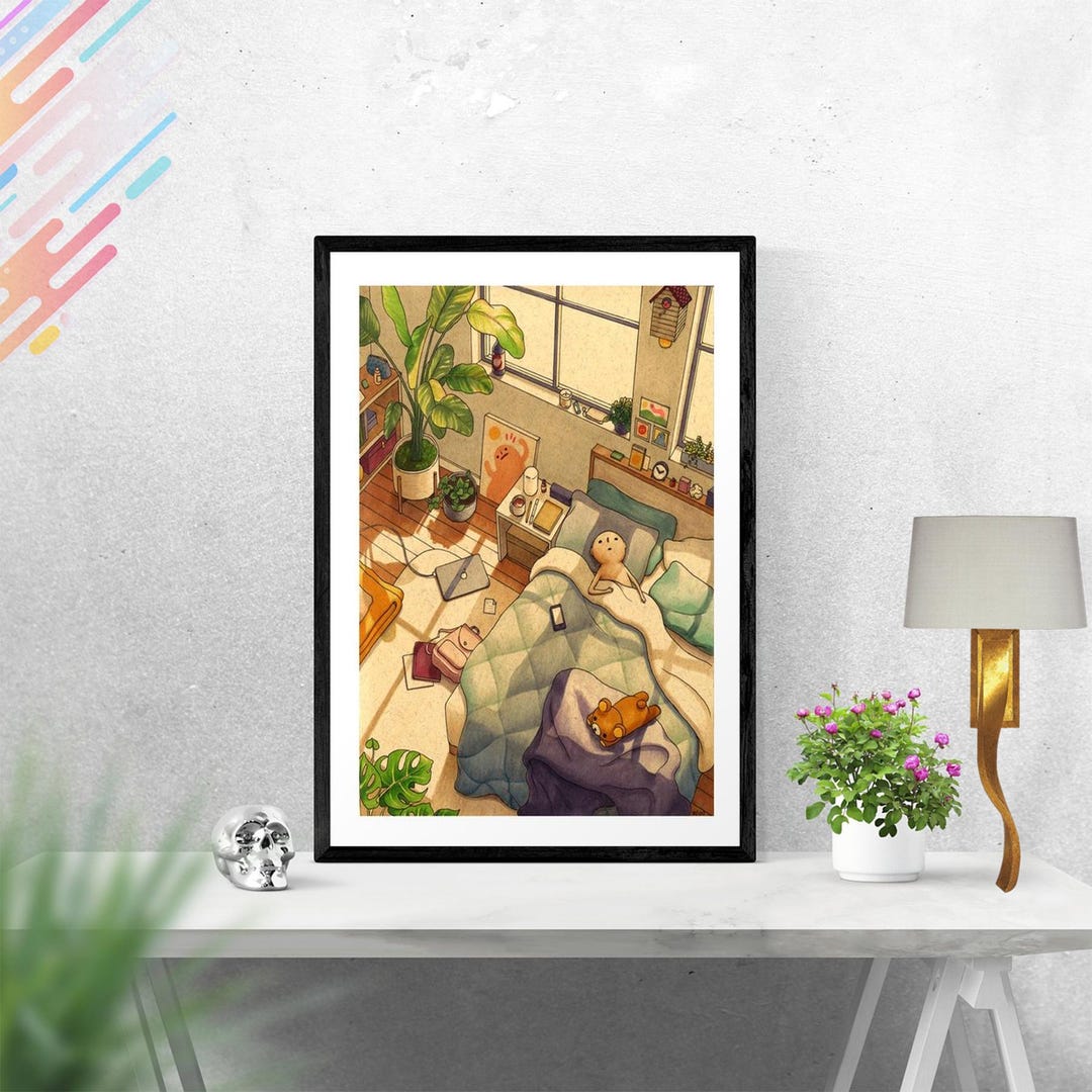 Afternoon Nap Art Poster - Etsy