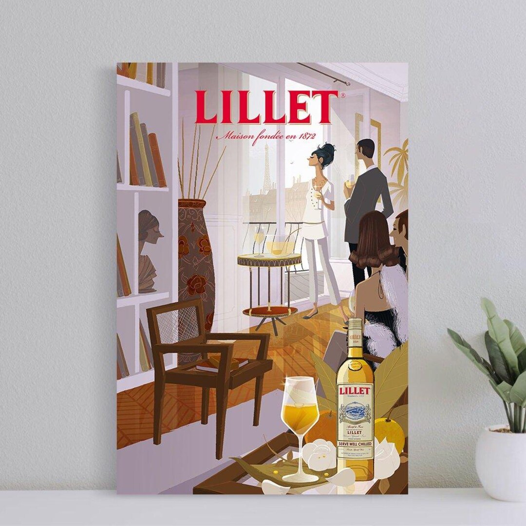 POSTER Aperol Cocktail Lillet Vintage Poster, Wall Art Print, Art Home ...