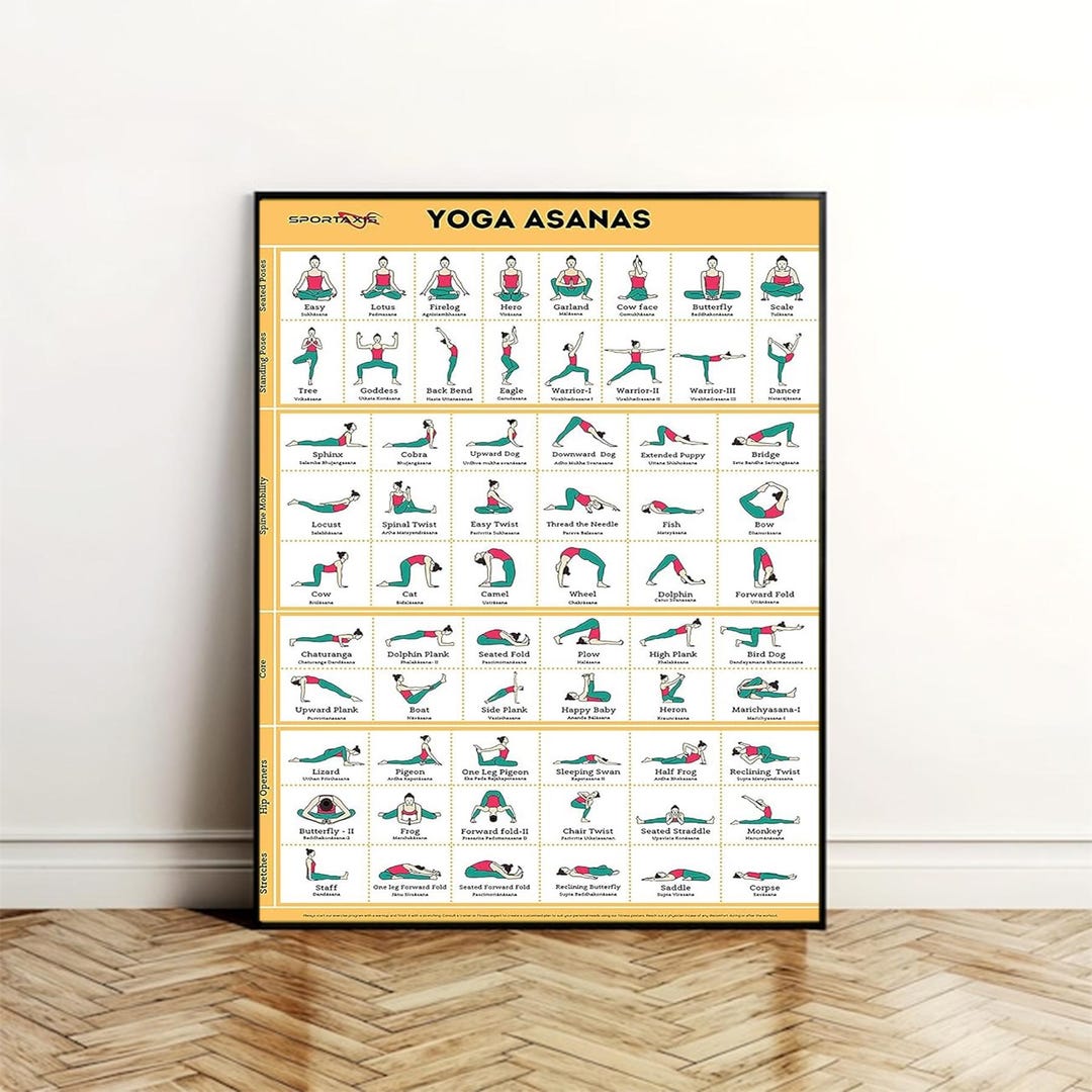 SPORTAXIS Yoga Poses Poster- 64 Yoga Posters - Etsy