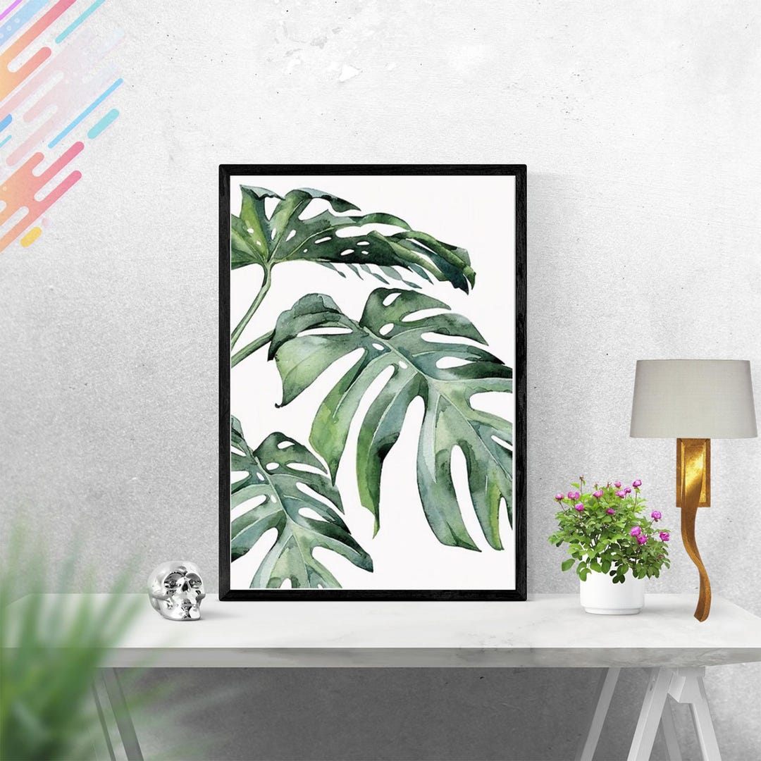 Monstera Leaves Poster - Etsy