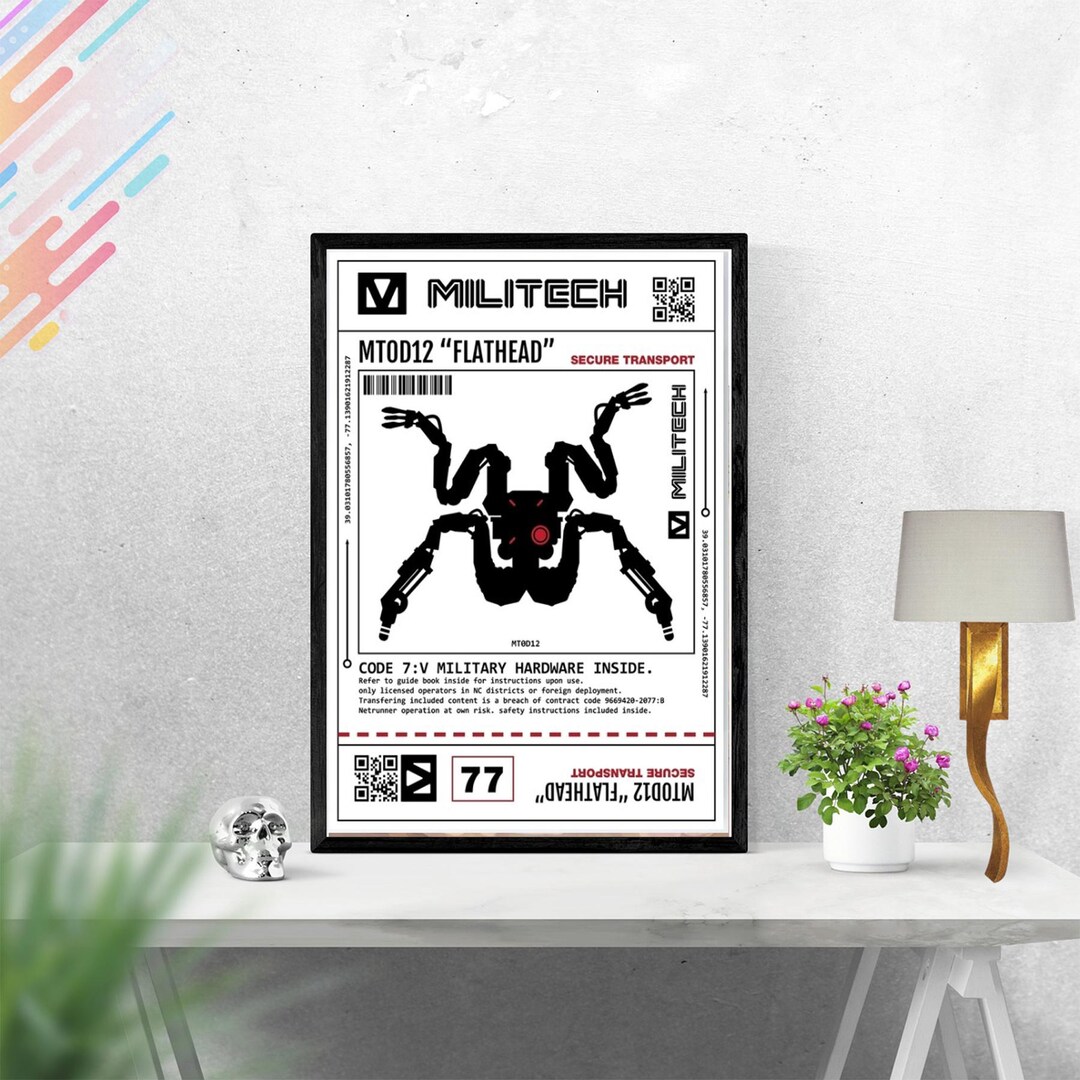 Robot à Tête Plate Cyberpunk. Militech - Etsy