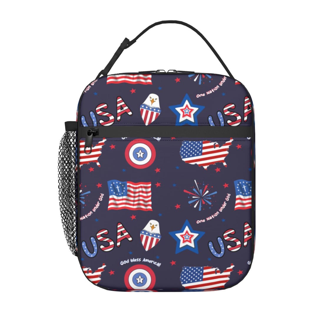 God Bless USA Lunch Bag: Patriotic Insulated Lunch Box - Etsy