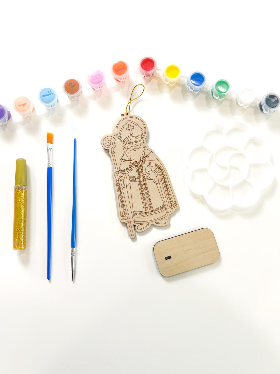 Paint a Saint - Saint Nicholas - Wooden Ornament, Painting Kit ...