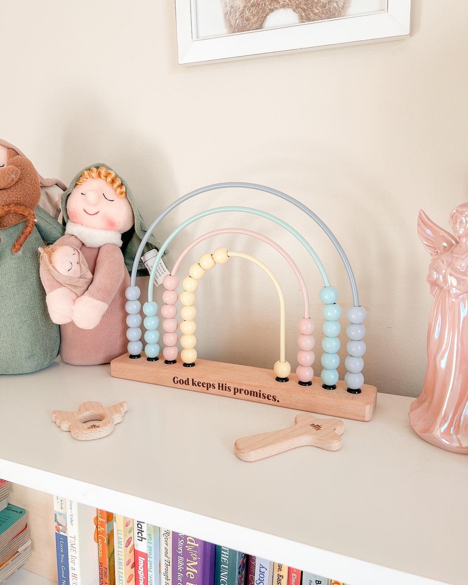 God's Promise Wooden Rainbow Abacus: Christian Baby Toy - Etsy