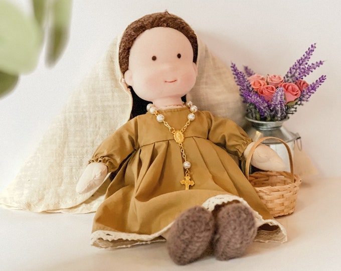 Blessed Virgin Mary Doll Religious Doll First Communion Gift Montessori ...