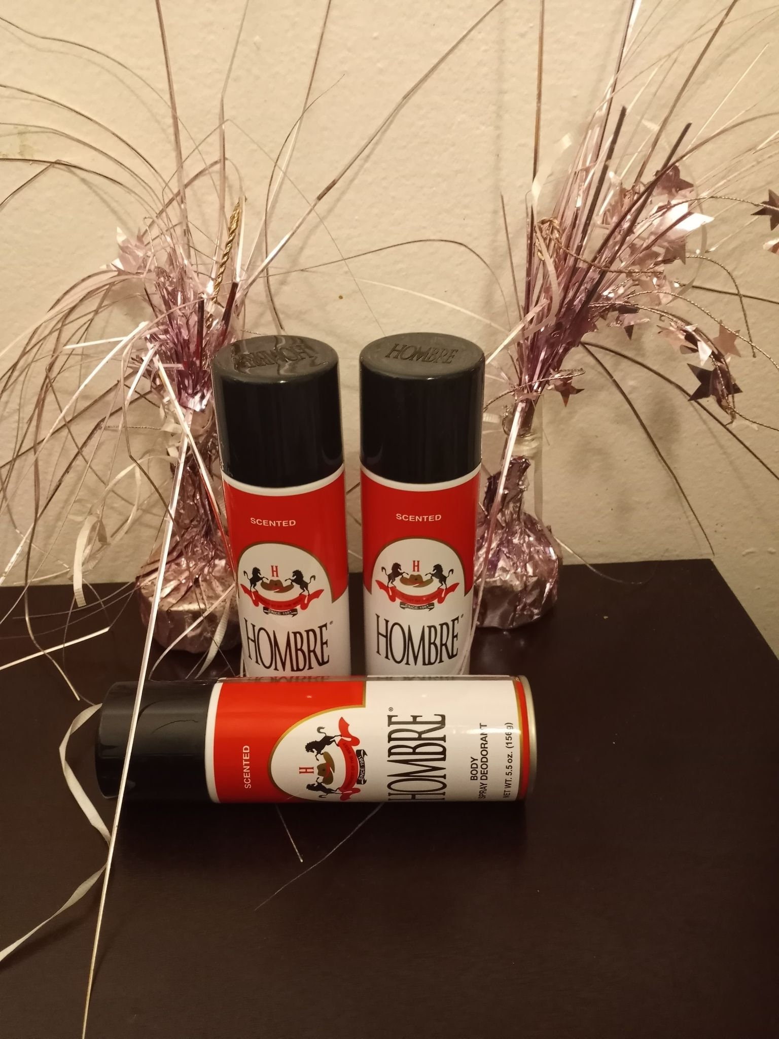 Hombre Red Deodorant Body Spray Classic for Men 3 Pack 5.5 Onces Each ...