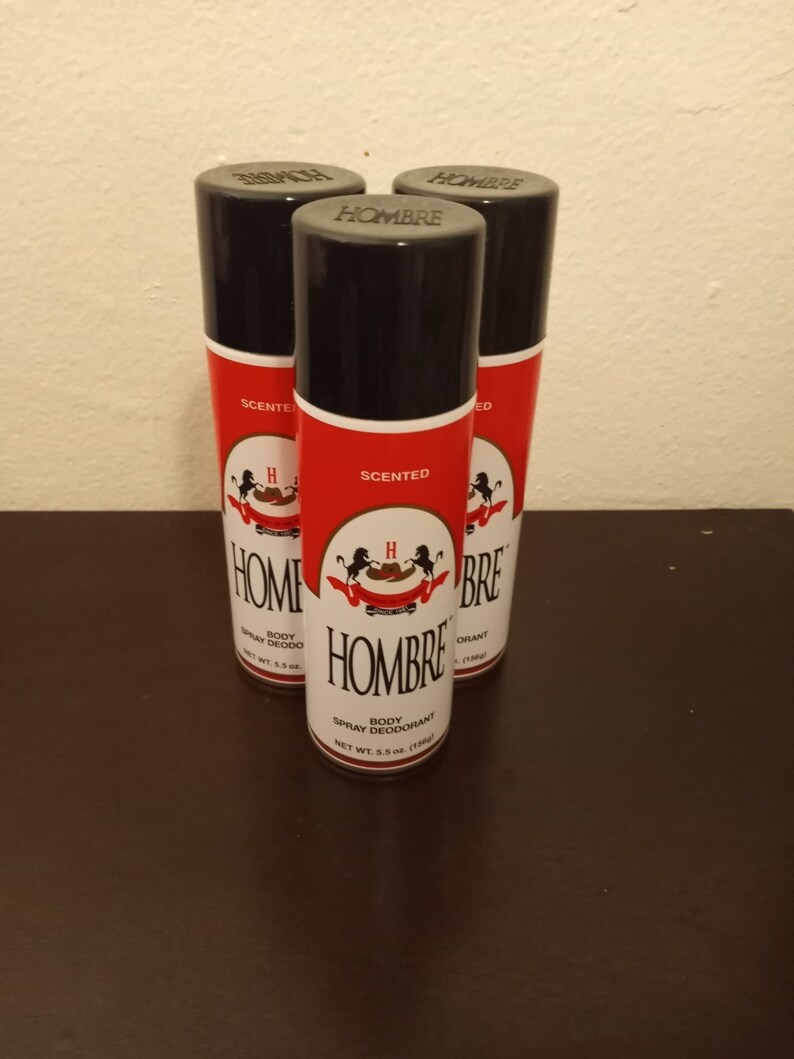 Hombre Red Deodorant Body Spray Classic for Men 3 Pack 5.5 Onces Each ...