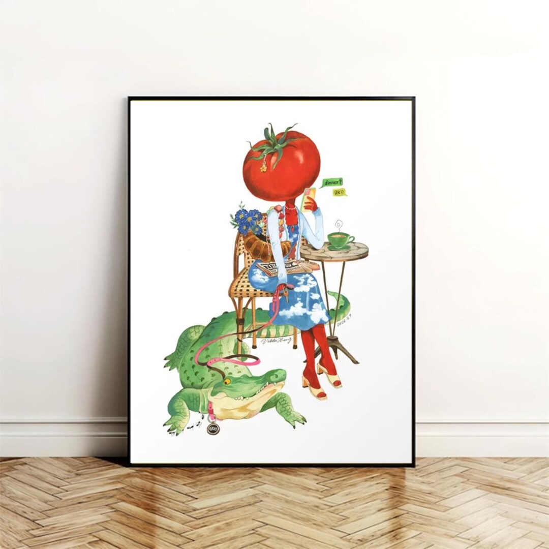 Miss Tomato and Oreo Art Print Poster - Etsy