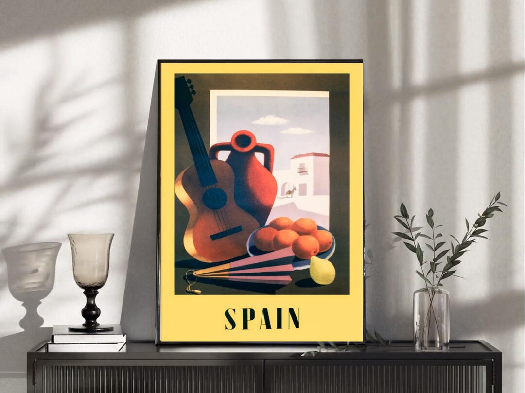1 Vintage Spain Travel Poster 1940s Retro Spanish Wall Art Print - Etsy