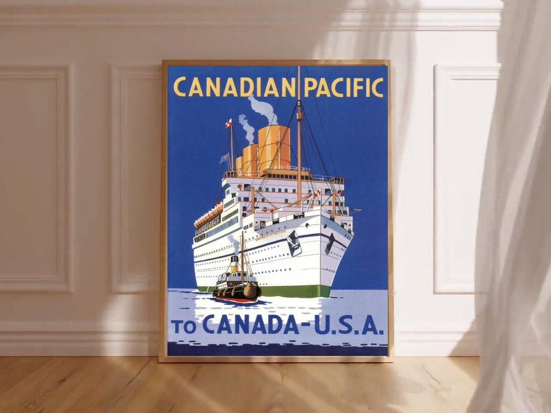 Canada Vintage Inspired Travel Art Print Retro Canadian Poster Classic ...