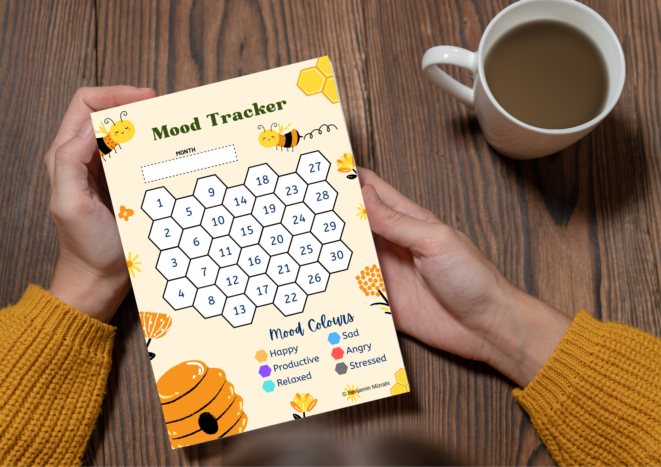 Printable Mood Tracker Pages for Planners and Journals, Health Wellness ...
