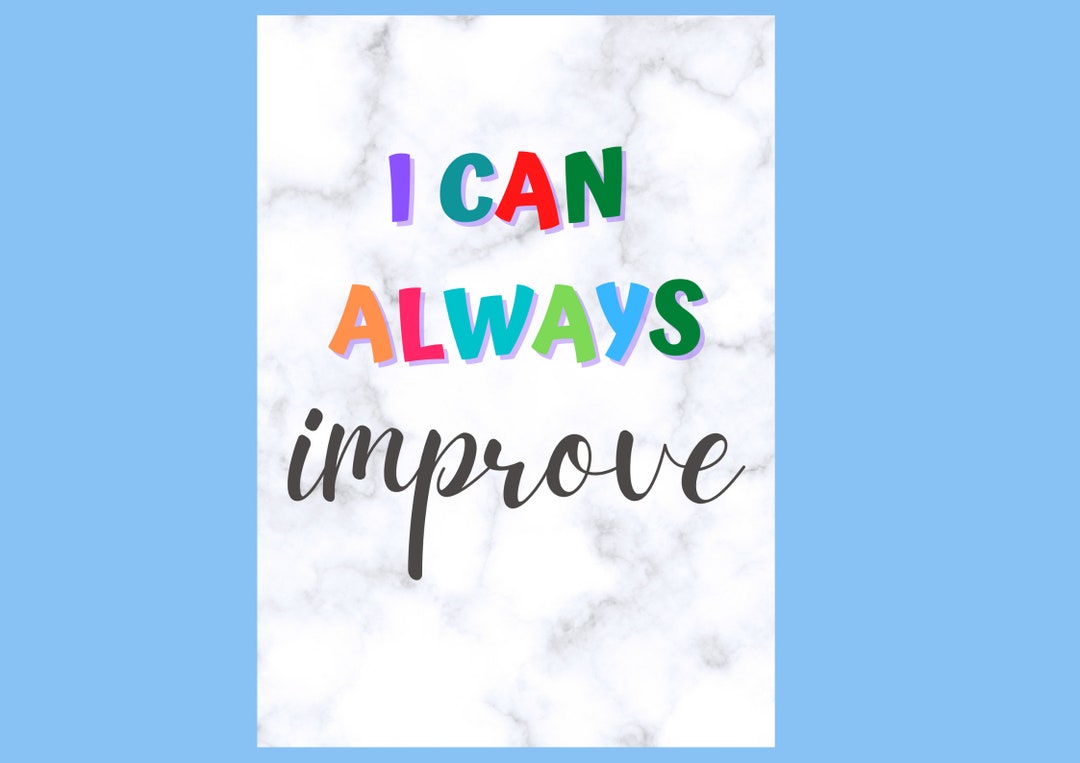 I Can Always Improve Poster - Calm Corner Poster Sign Printable ...