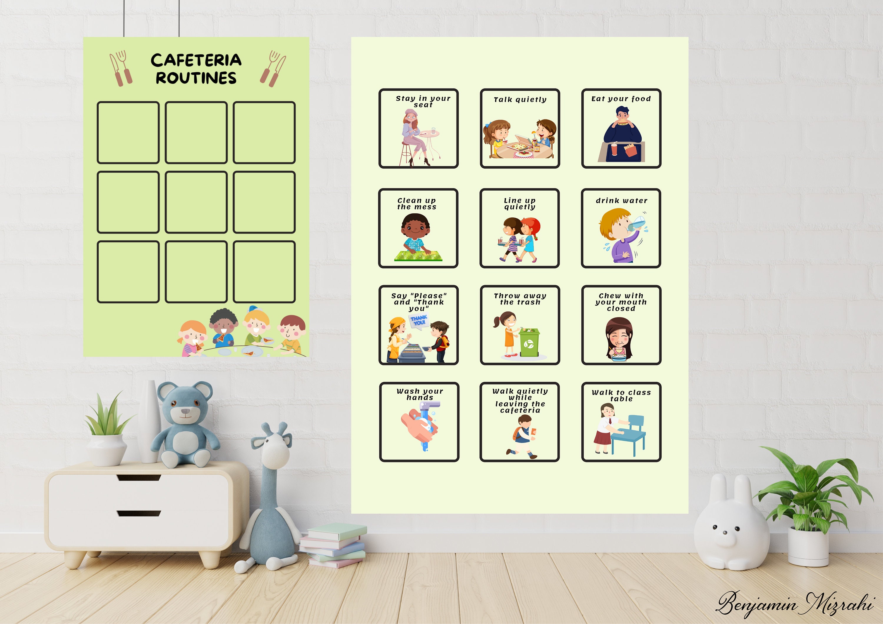 Cafeteria Routine Cards I Visual Schedule Cards| Toddler Preschool ...