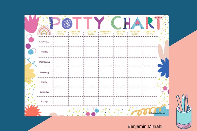 Potty Training Sticker Chart for Toddlers (digital Download) - Etsy