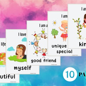 Affirmation Cards for Children: Self-love, Mindfulness Poster (digital ...