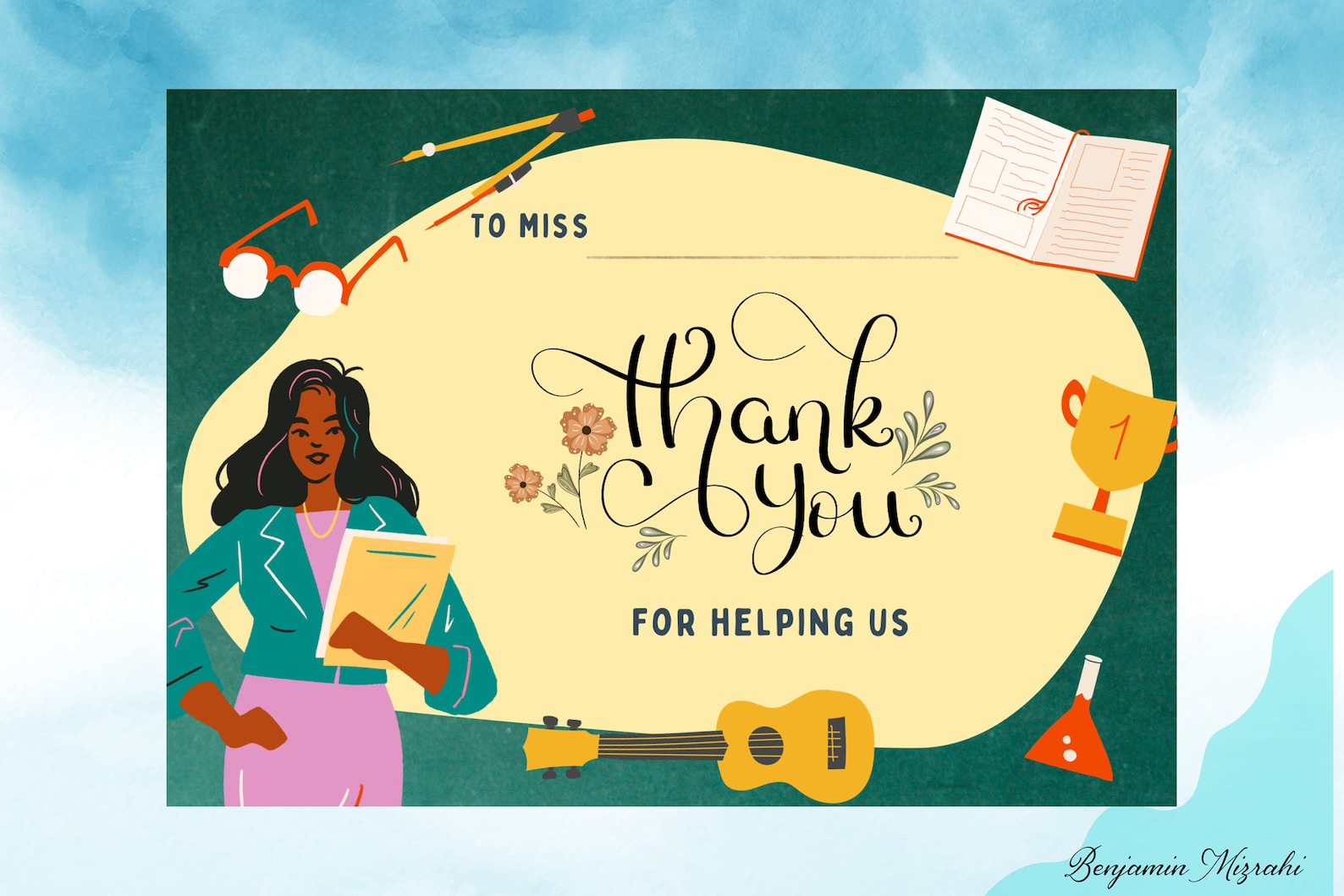 Teacher Appreciation, Personalized End of Year Thank You Card ...