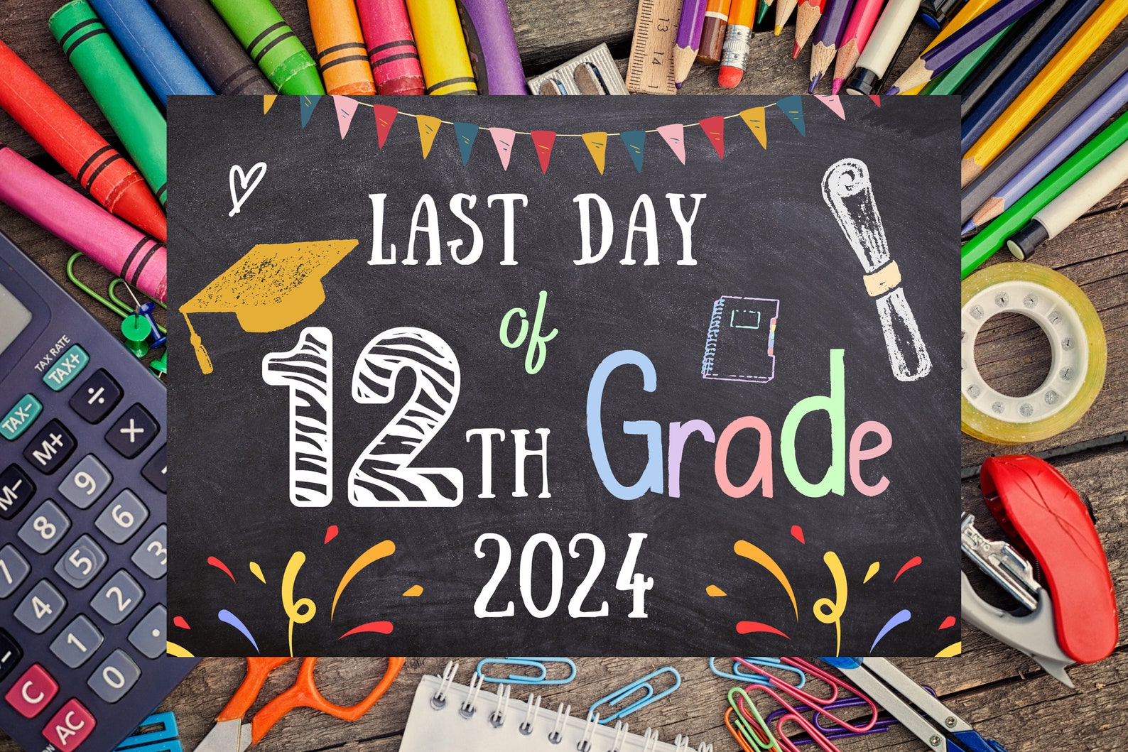 Last Day of School Sign, Printable School Poster, School Sign, End of ...