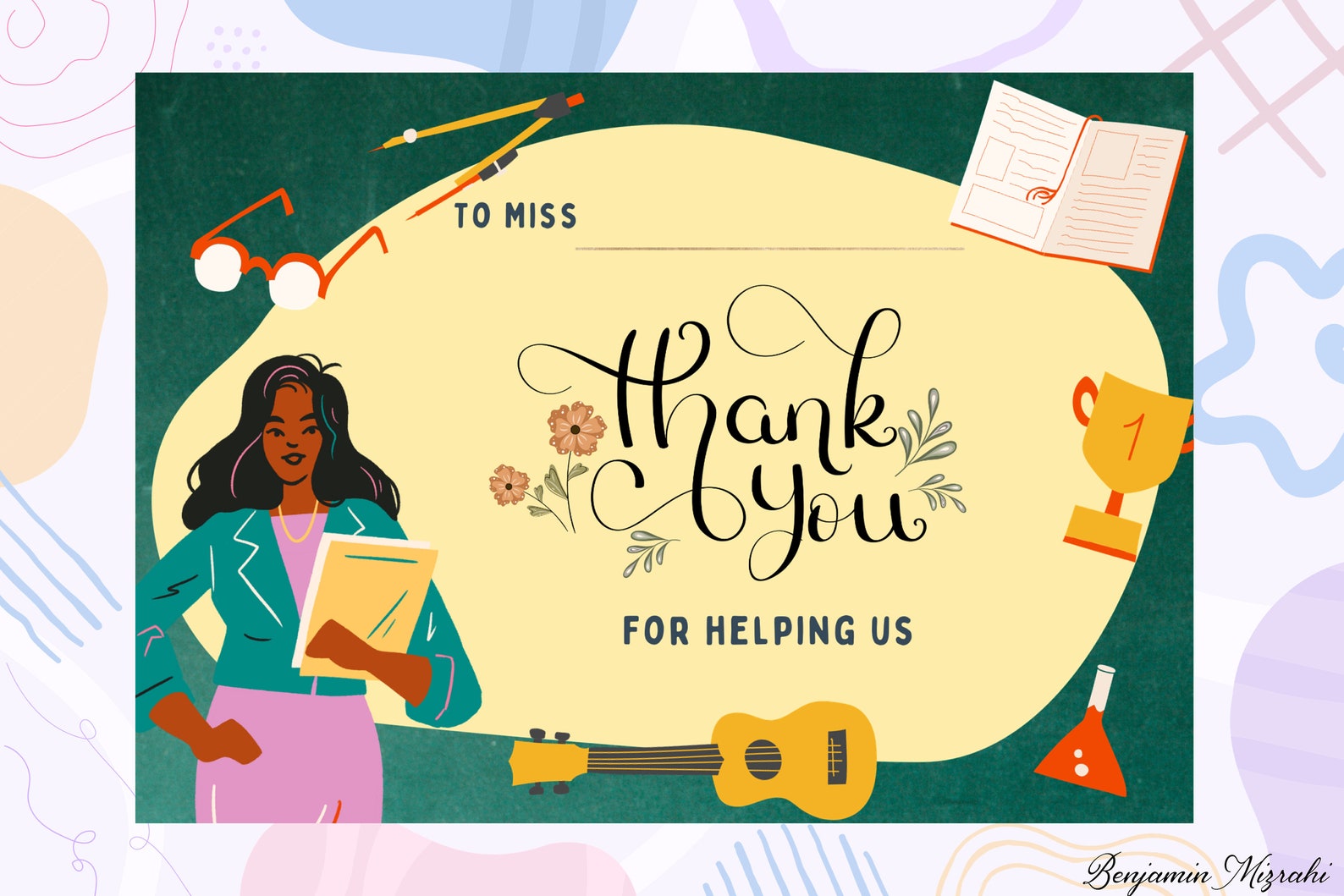 Teacher Appreciation, Personalized End of Year Thank You Card ...