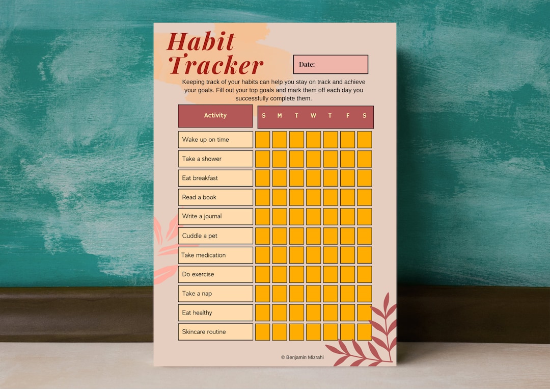 Habit Tracker | Editable Activity Tracker | Habit and Routine Printable ...