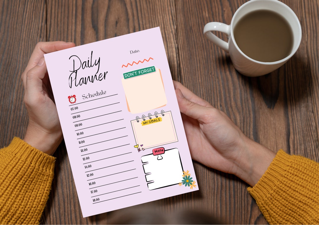 Daily Planner Printable, Hourly Planner, Military Time, Work Day ...