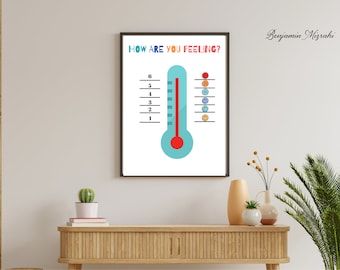 Feelings Thermometer - Emotional Regulation - Classroom Poster or ...