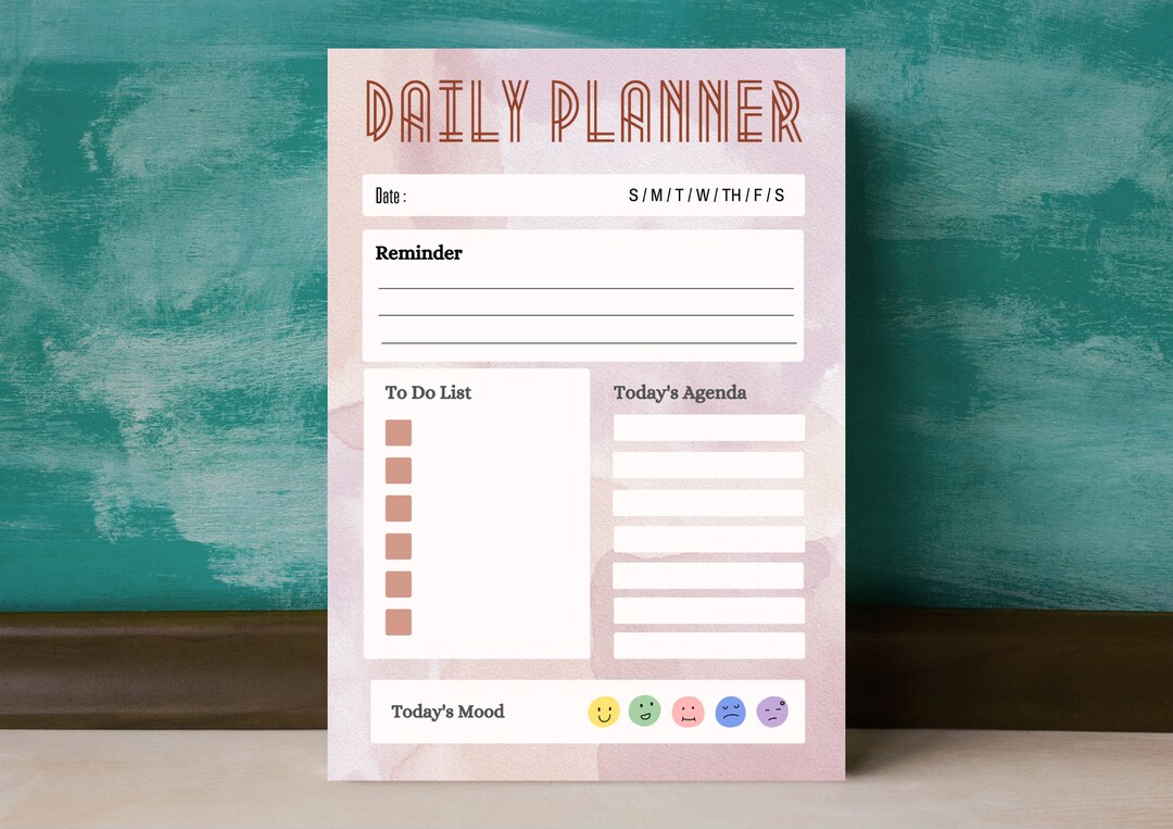 Editable Daily Planner Template, Daily Schedule, Printable Daily ...