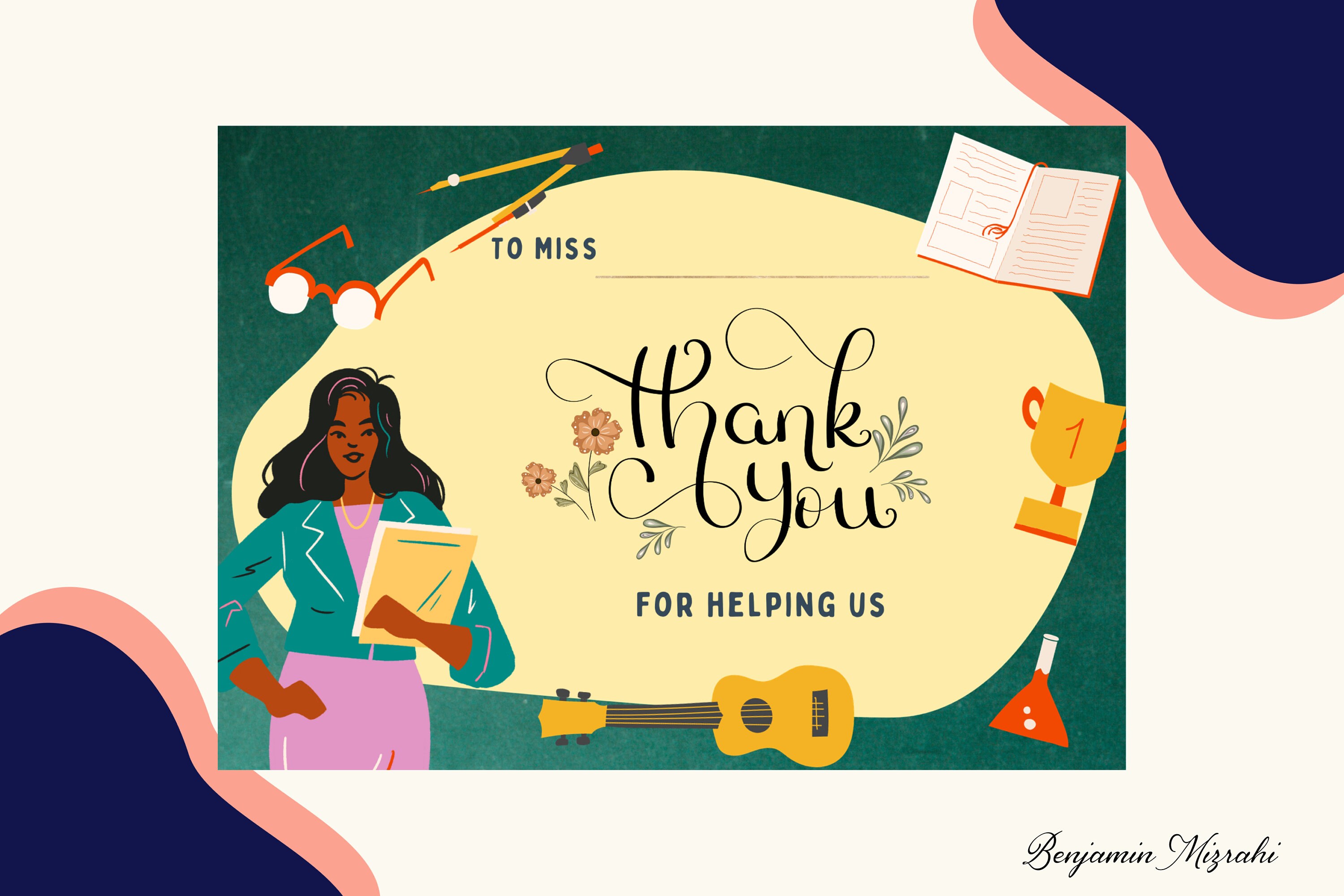 Teacher Appreciation, Personalized End of Year Thank You Card ...