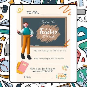 Teacher Appreciation Week Printable, You're the Best Teacher, Printable ...