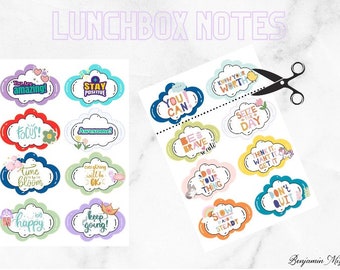 Lunch Box Notes for Kids, Lunchbox Notes for Boys & Girls, Positive ...