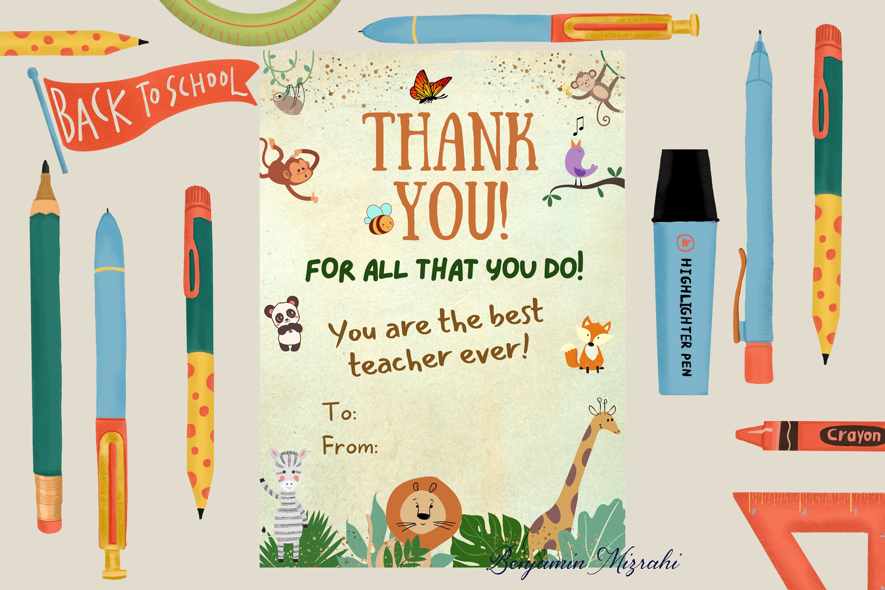 Teacher Thank You Printable, Teacher Appreciation Week, Thank You ...