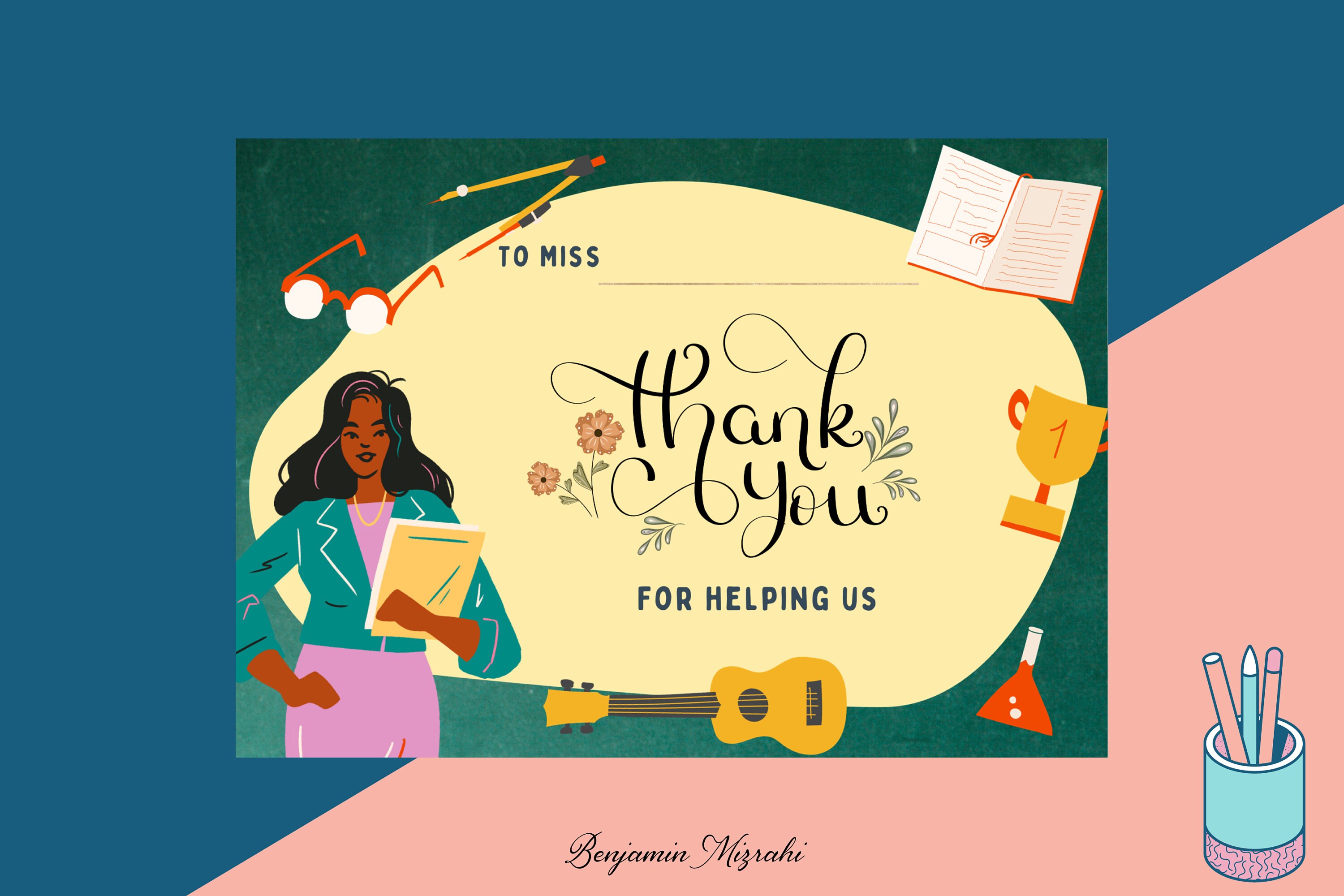 Teacher Appreciation, Personalized End of Year Thank You Card ...