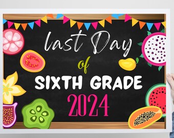 Last Day of School Chalkboard Sign, Photo Prop (digital File) - Etsy