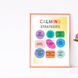 Calming Strategies - Calm Down Poster - Calm Corner Decor Printable - Etsy