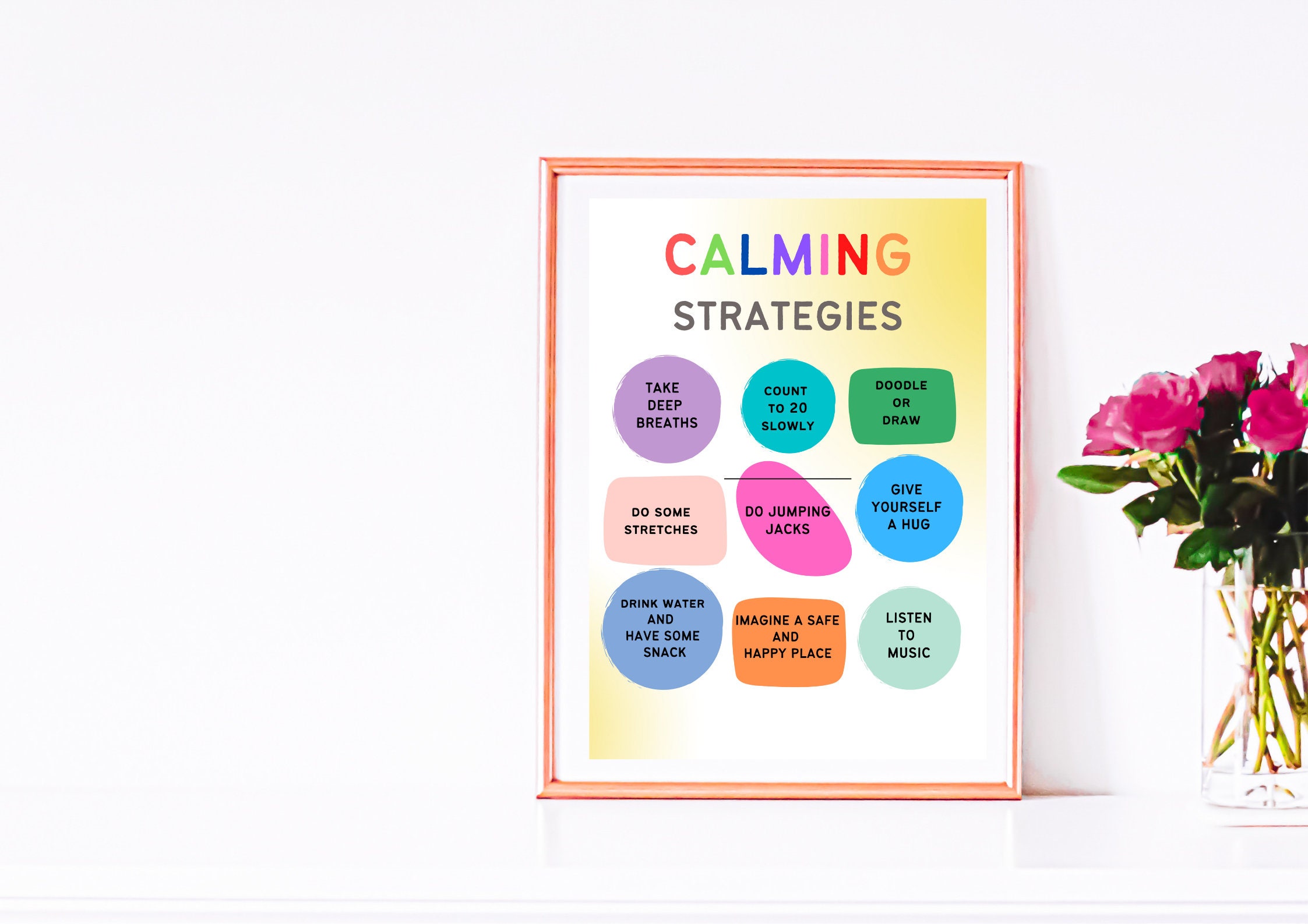 Calming Strategies - Calm Down Poster - Calm Corner Decor Printable - Etsy