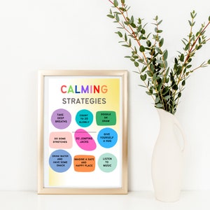 Calming Strategies - Calm Down Poster - Calm Corner Decor Printable - Etsy