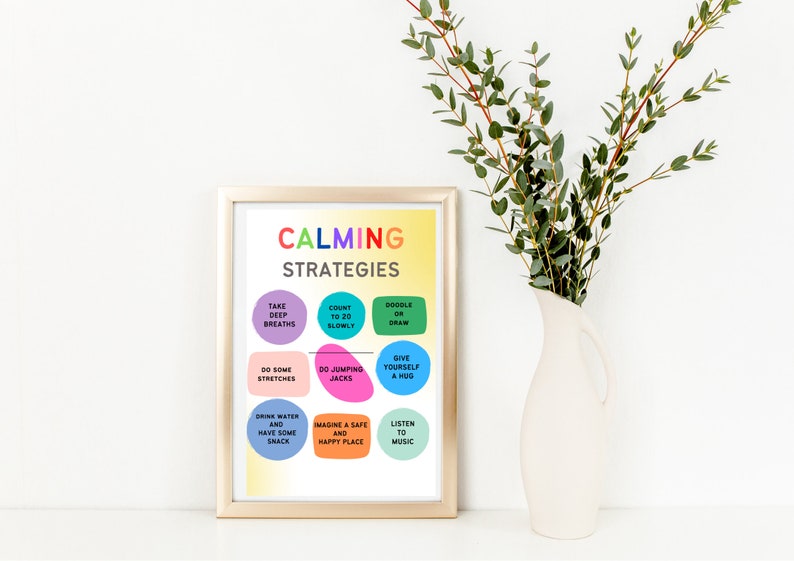 Calming Strategies - Calm Down Poster - Calm Corner Decor Printable - Etsy