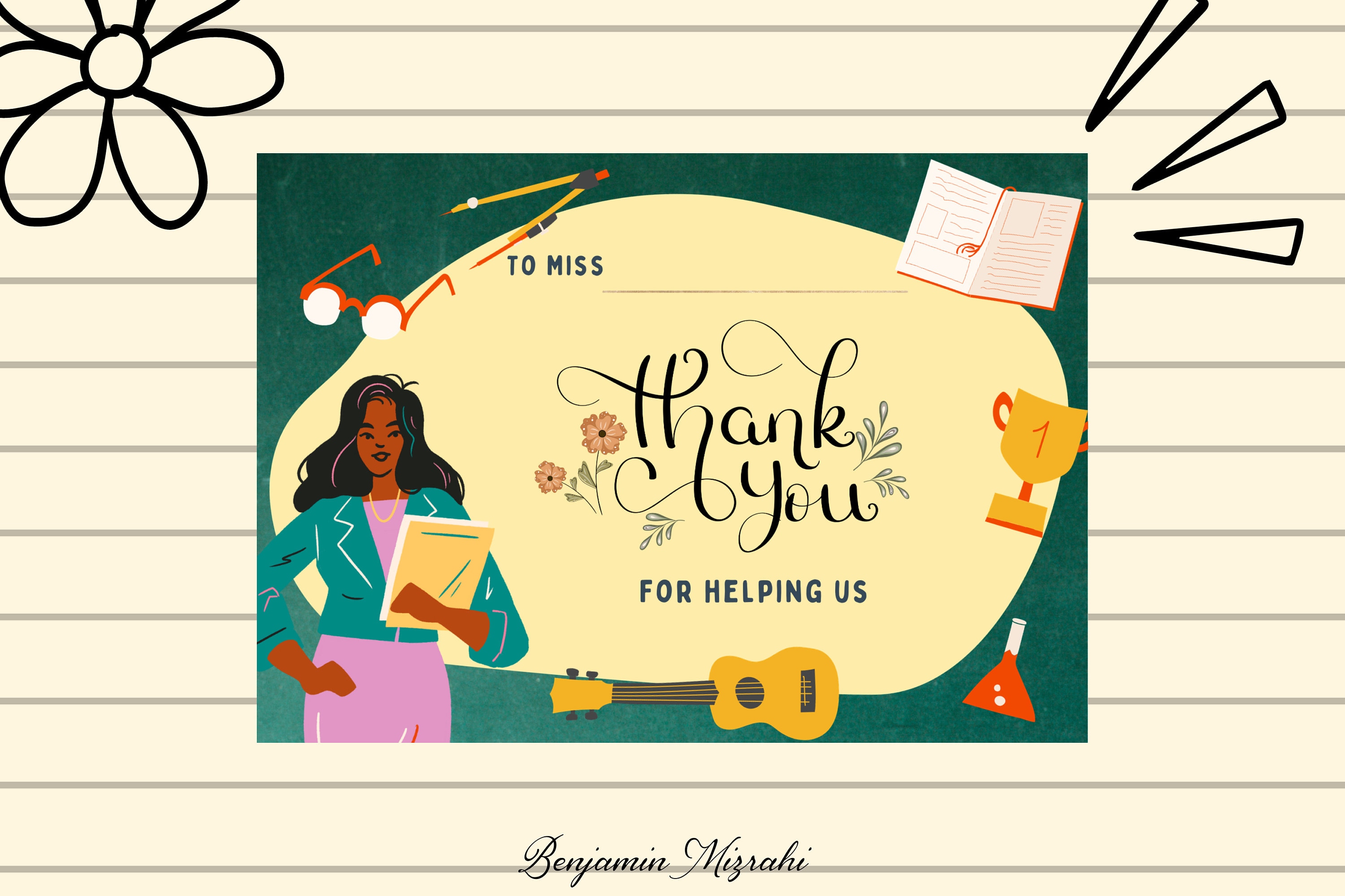 Teacher Appreciation, Personalized End of Year Thank You Card ...