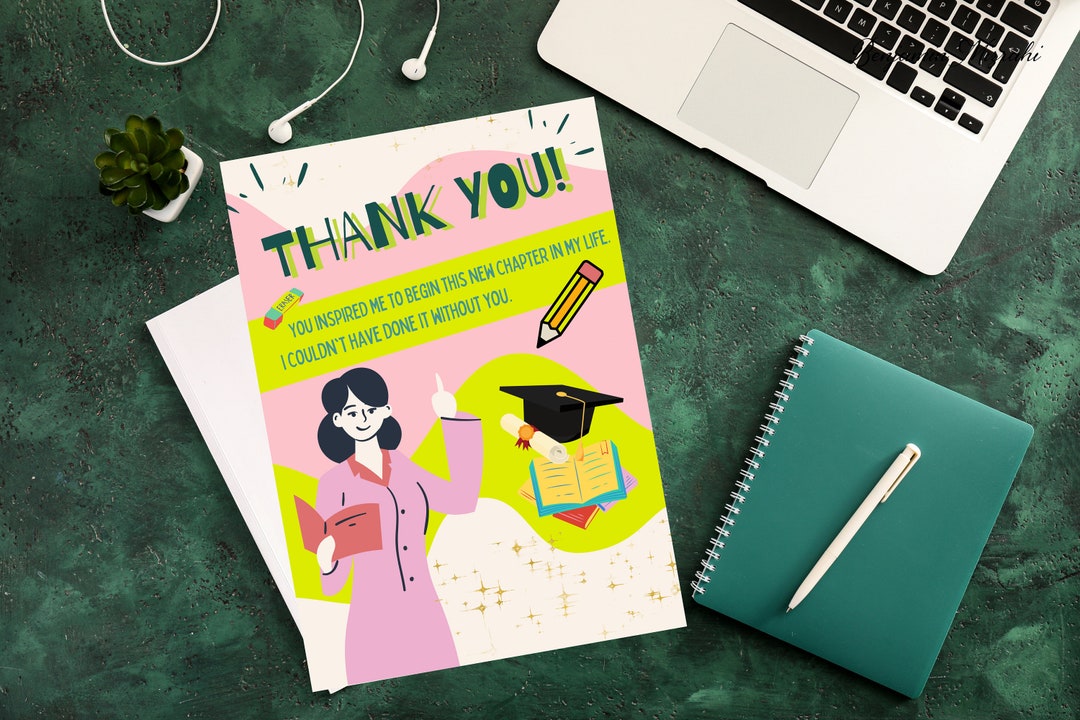Editable Teacher Thank You Card Printable (digital Download) - Etsy