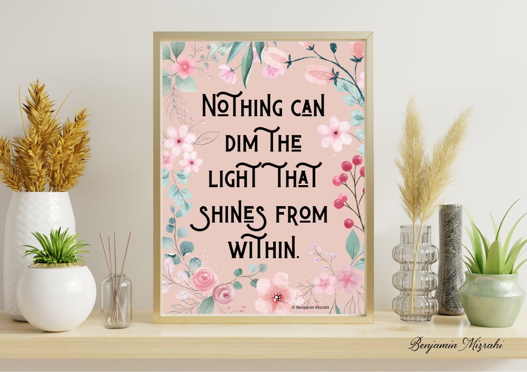 Botanical Inspirational Quote Art Print (digital Download) - Etsy