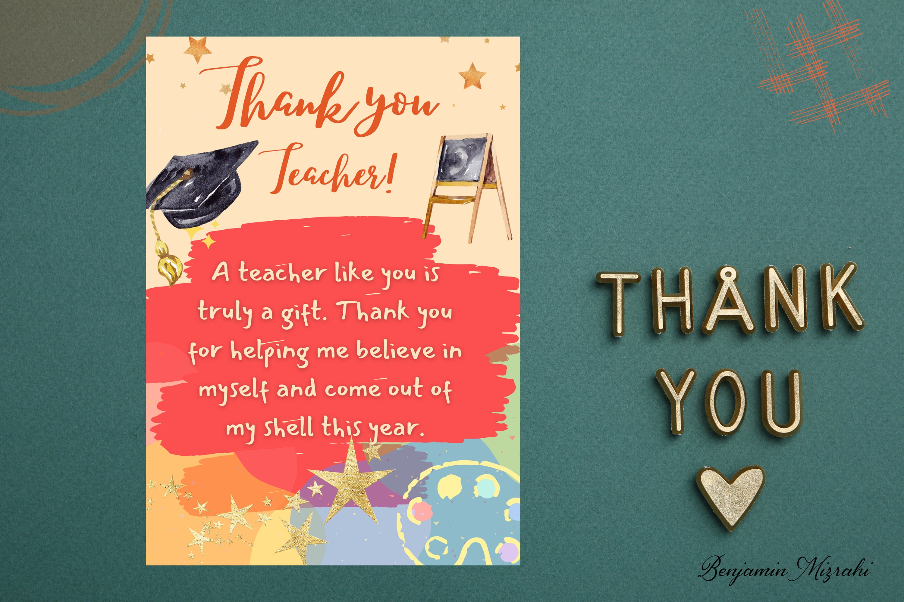 Teacher Thank You Card Printable, Teacher Appreciation Week Printable ...