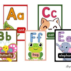 Upper & Lowercase Alphabet Tracing Cards, Letters A to Z, 26 Alphabet ...