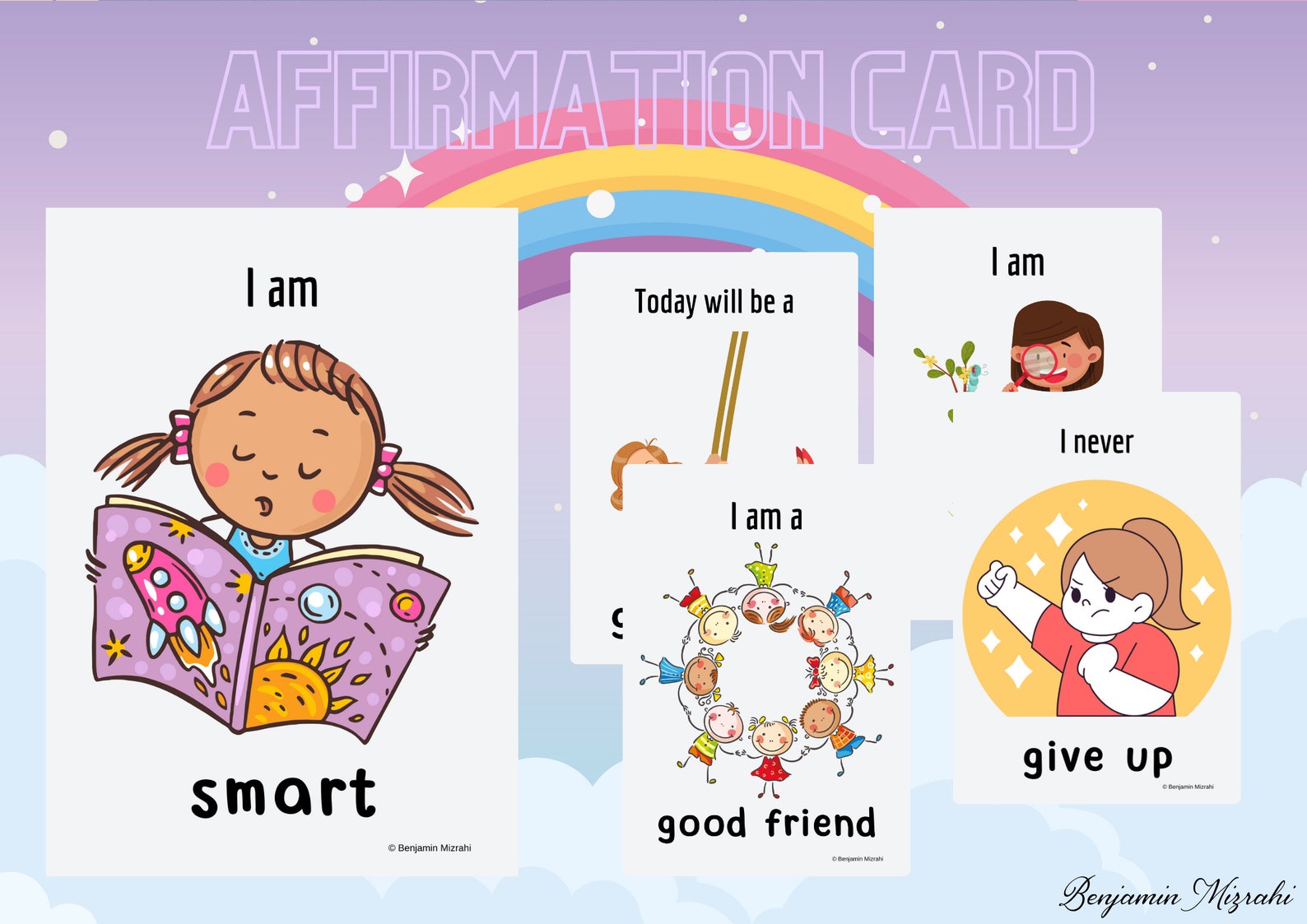 Affirmation Cards for Children: Self-love, Mindfulness Poster (digital ...